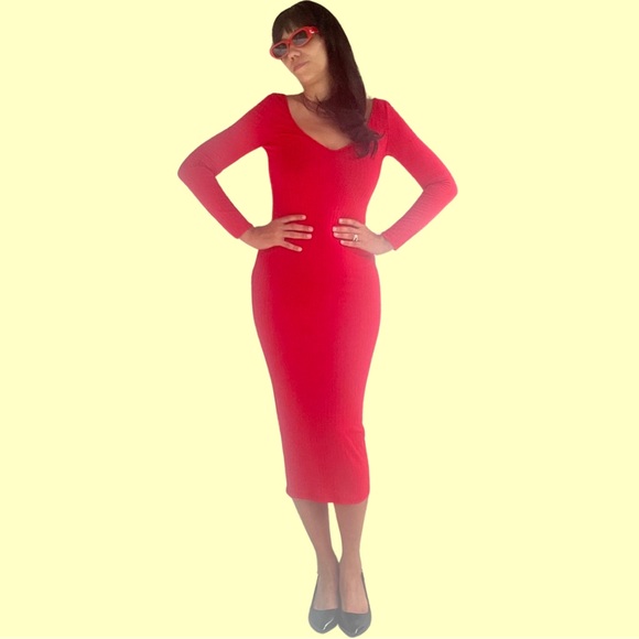 Dresses | Sizzling Red Hotbombshell Bodycon Pencil Dresshug Your ...